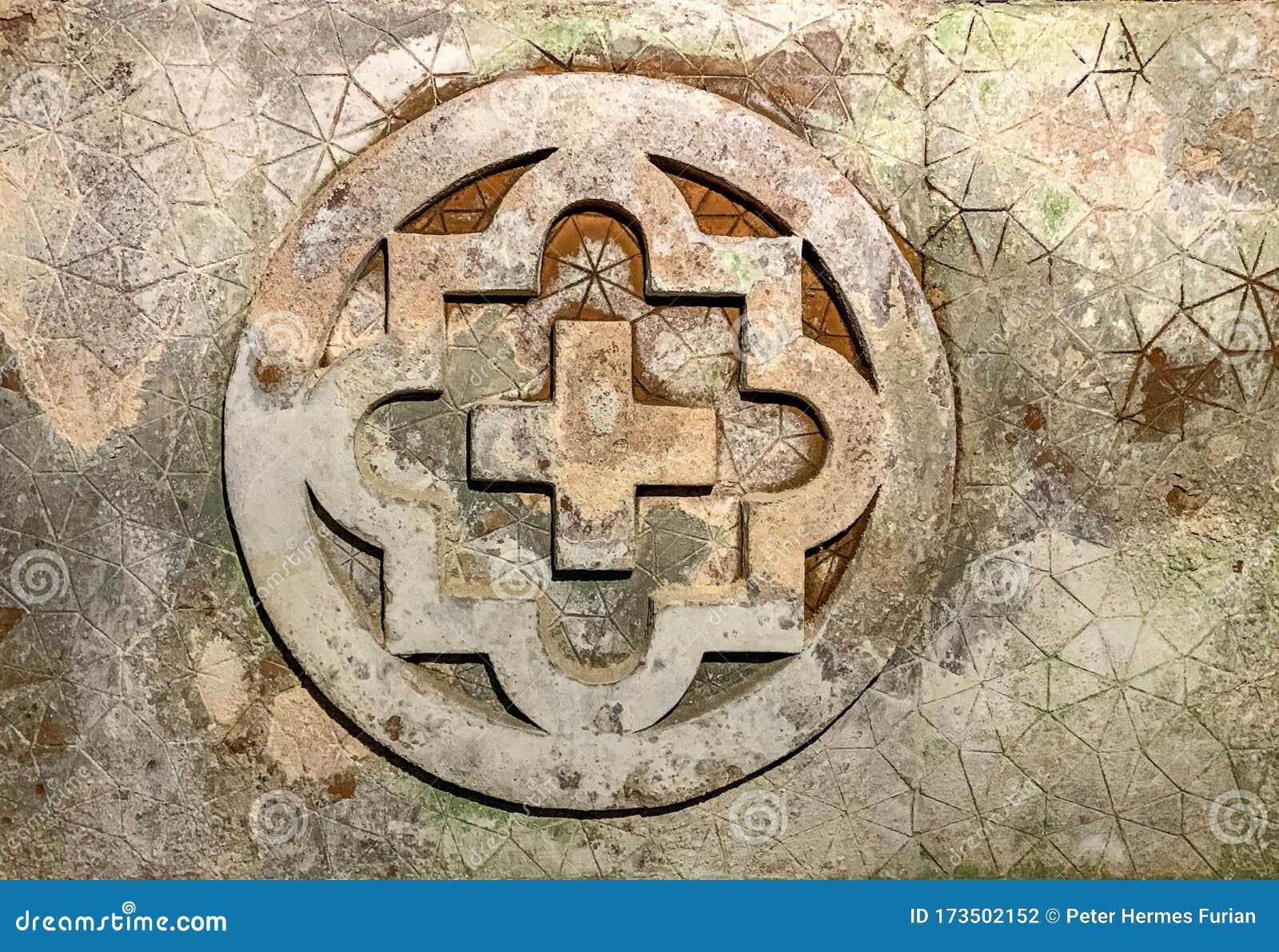 Christian Stone Relief in St Peter Cemetery Catacombs, Salzburg ...