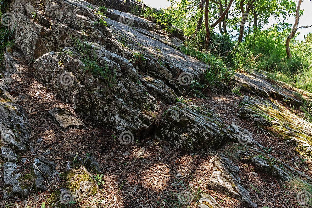 Stone ridge stock image. Image of natural, green, rock - 142759713