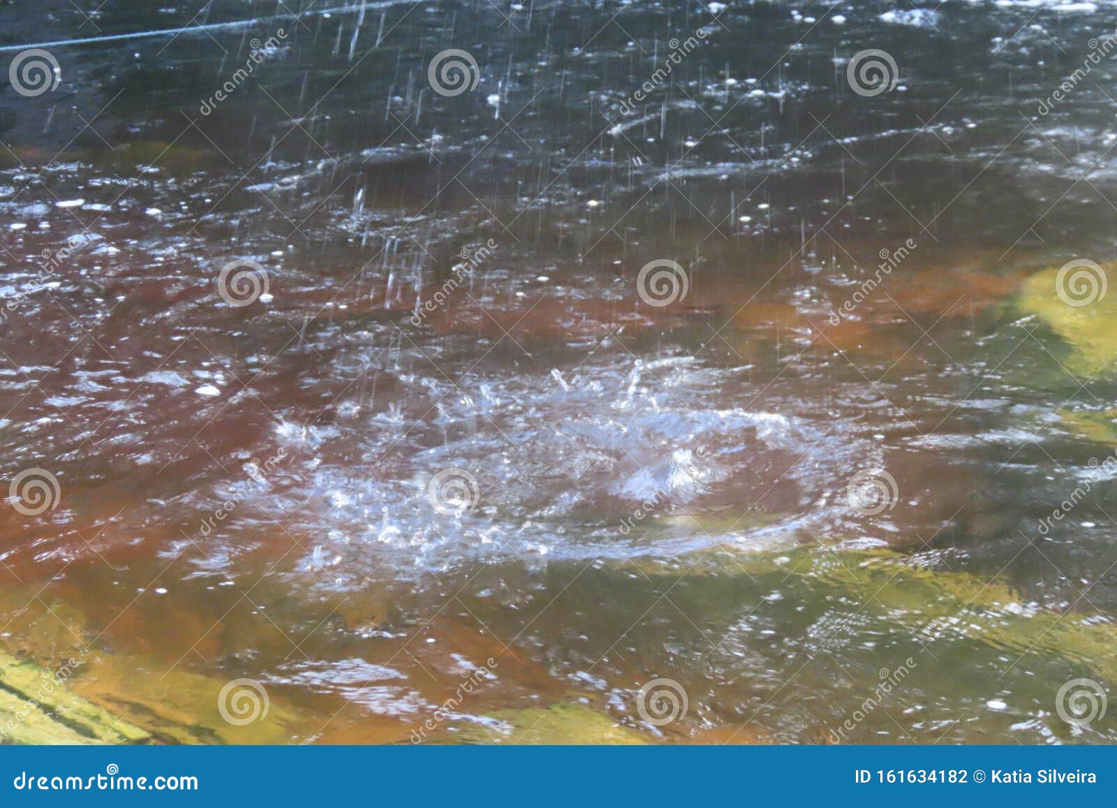 Stone in River Water Making Movements and Foam Stock Photo - Image of ...