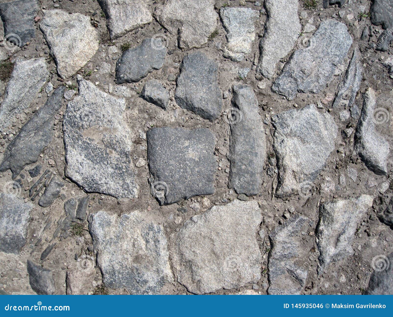 Stone road background stock photo. Image of rubble, road - 145935046