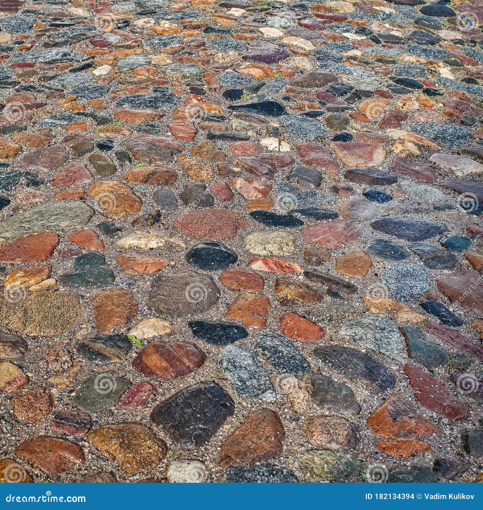 Stone Road with Stones of Different Colors, Natural Light Stock Photo ...