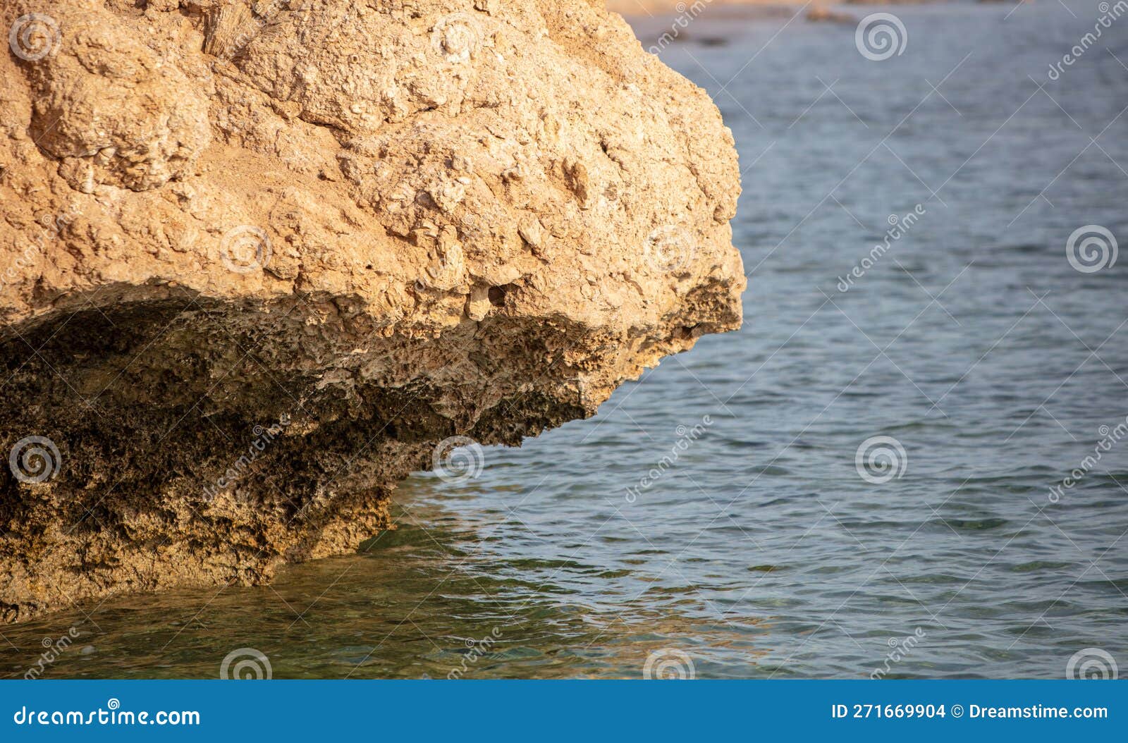 Stone Rock Above the Water in the Sea. Stock Photo - Image of coastline ...
