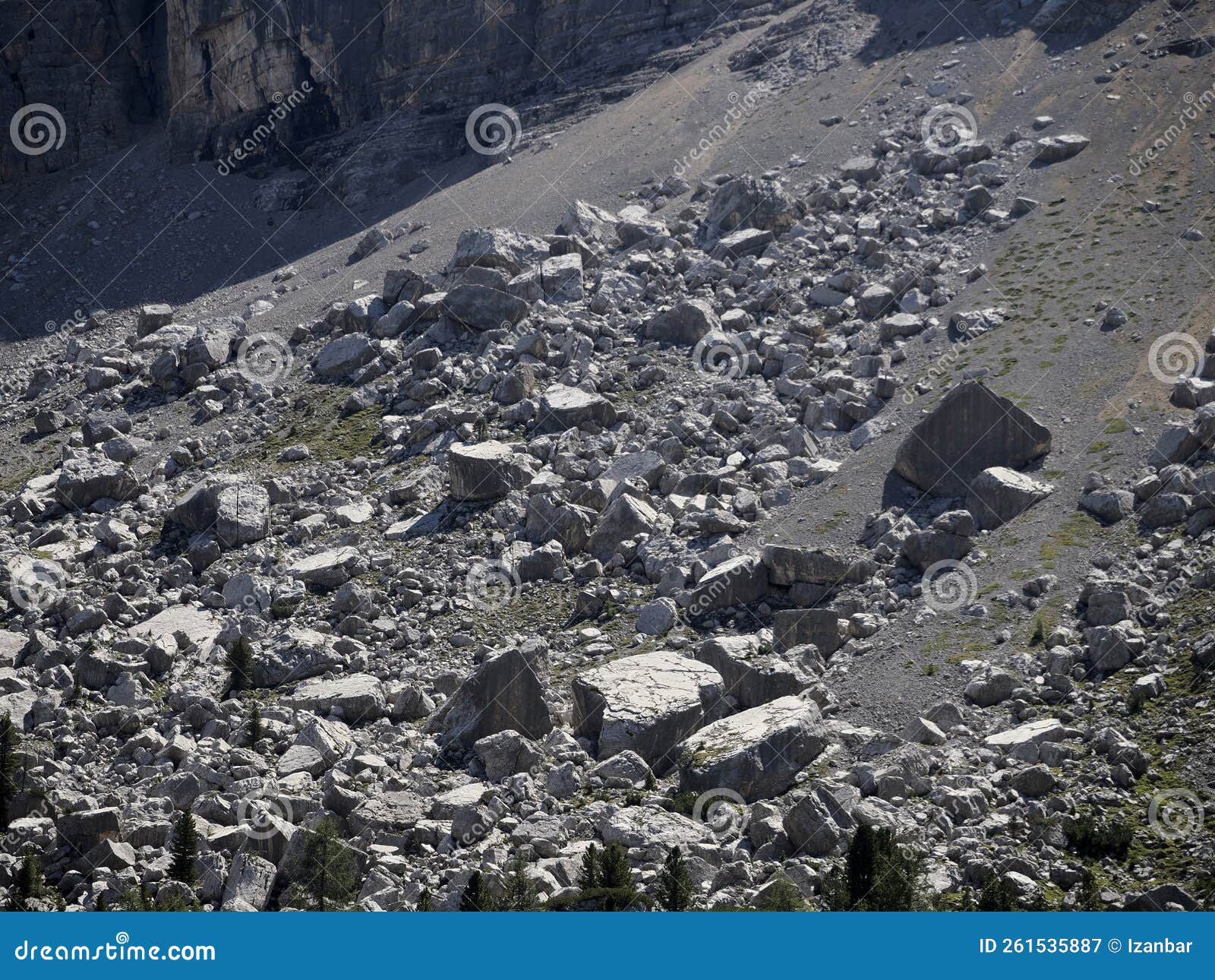 Stone Rock Avalanche in Dolomites Stock Image - Image of italy, pass ...