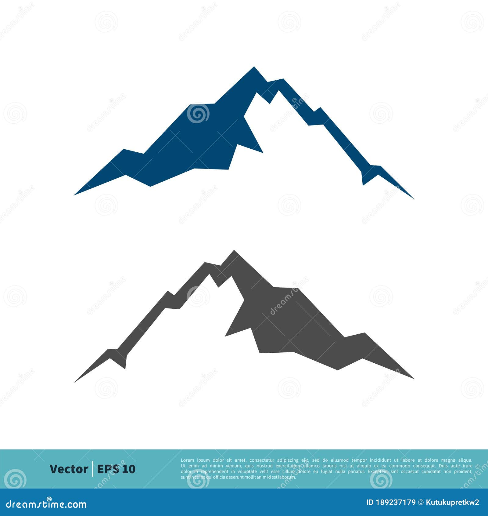 Stone / Rock Mountain Icon Vector Logo Template Illustration Design ...