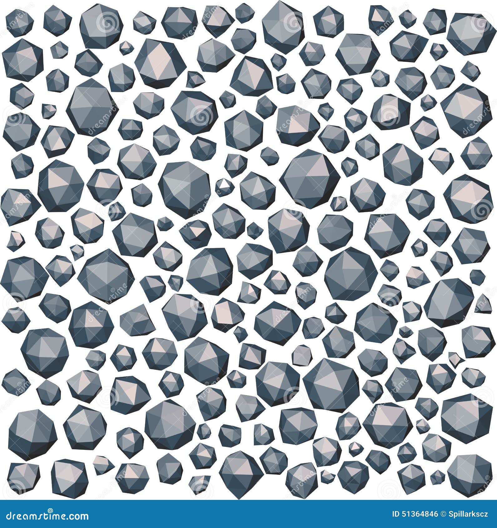 Stone Rock Polygonal Abstract Shape in Gray Blue Stock Vector ...