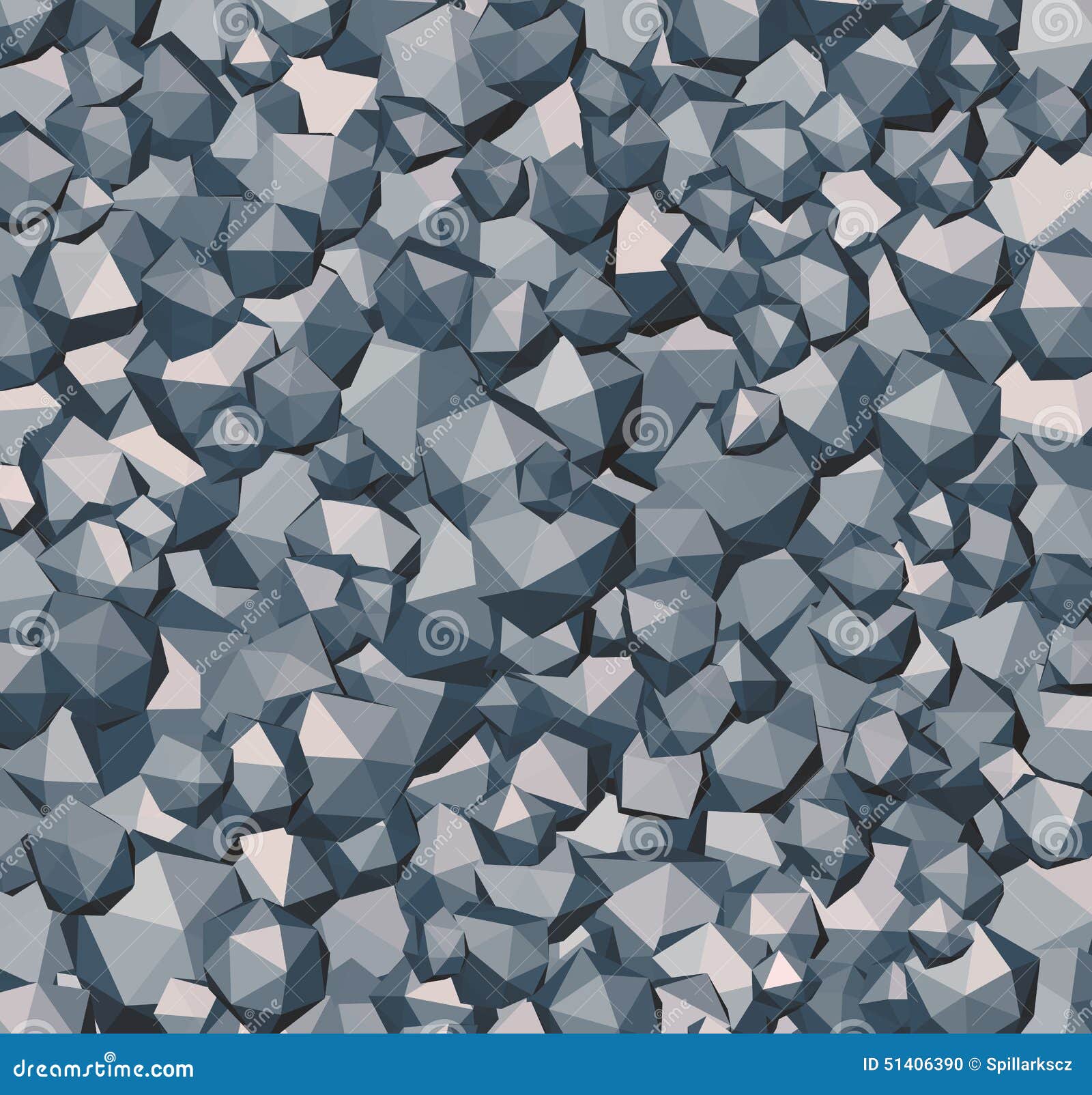 Stone Rock Polygonal Abstract Shape in Gray Blue Stock Vector ...