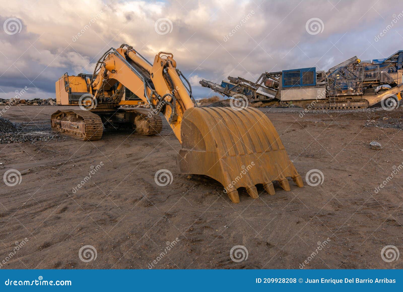 Stone and Rock Processing Plant To Transform into Gravel Stock Photo ...
