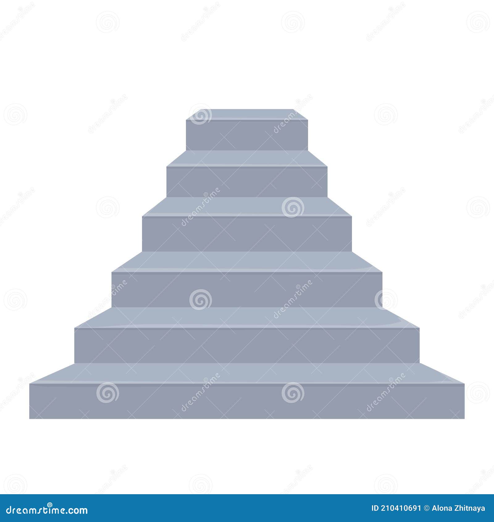 Stone, Rock Stairs Isolated On White Background In Cartoon Flat Style ...