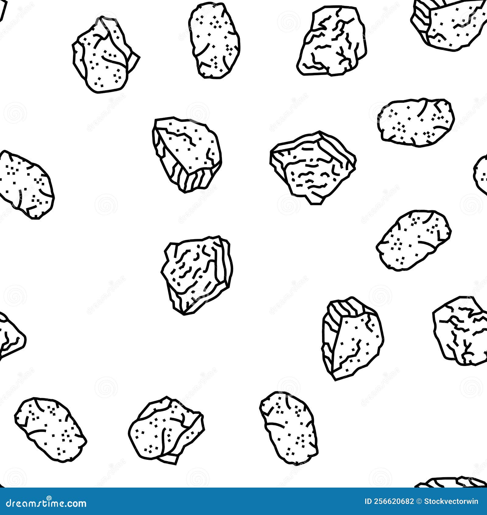 Stone Rock Texture Nature Vector Seamless Pattern Stock Illustration ...