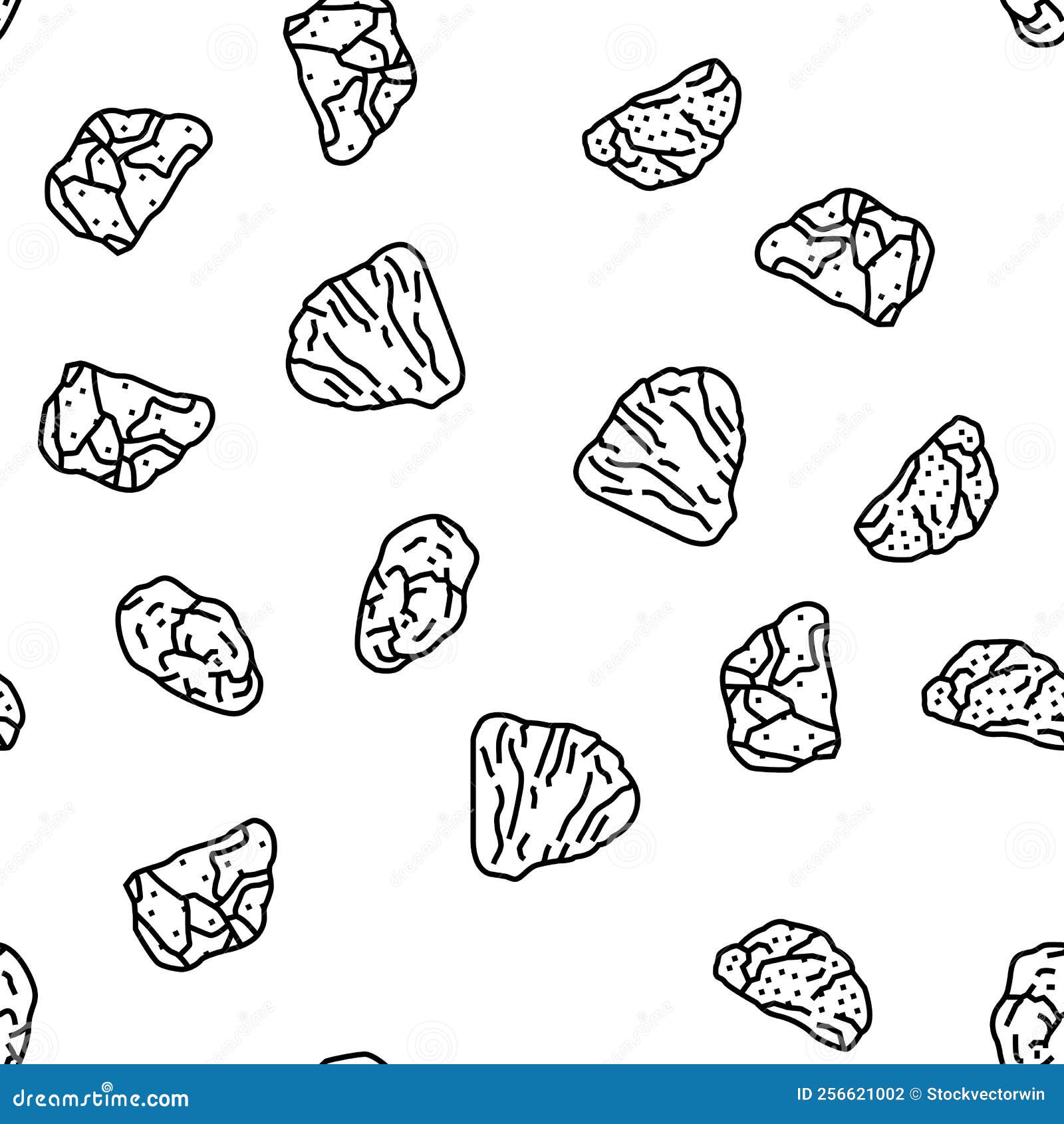 Stone Rock Texture Nature Vector Seamless Pattern Stock Illustration ...