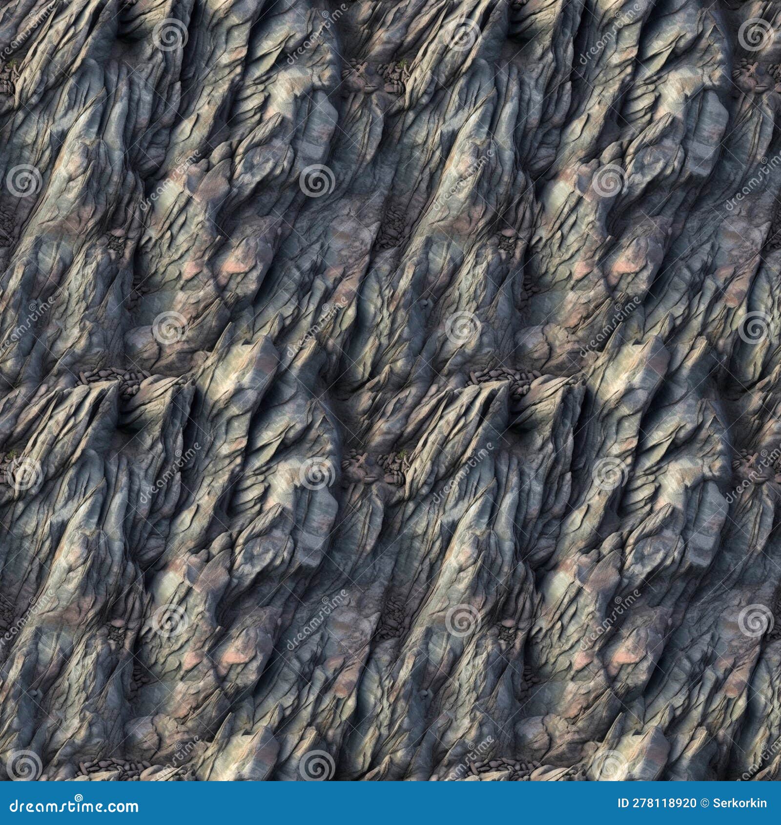 Stone Rock Texture of Wall Seamless Pattern Design. Surface Rock Gray ...