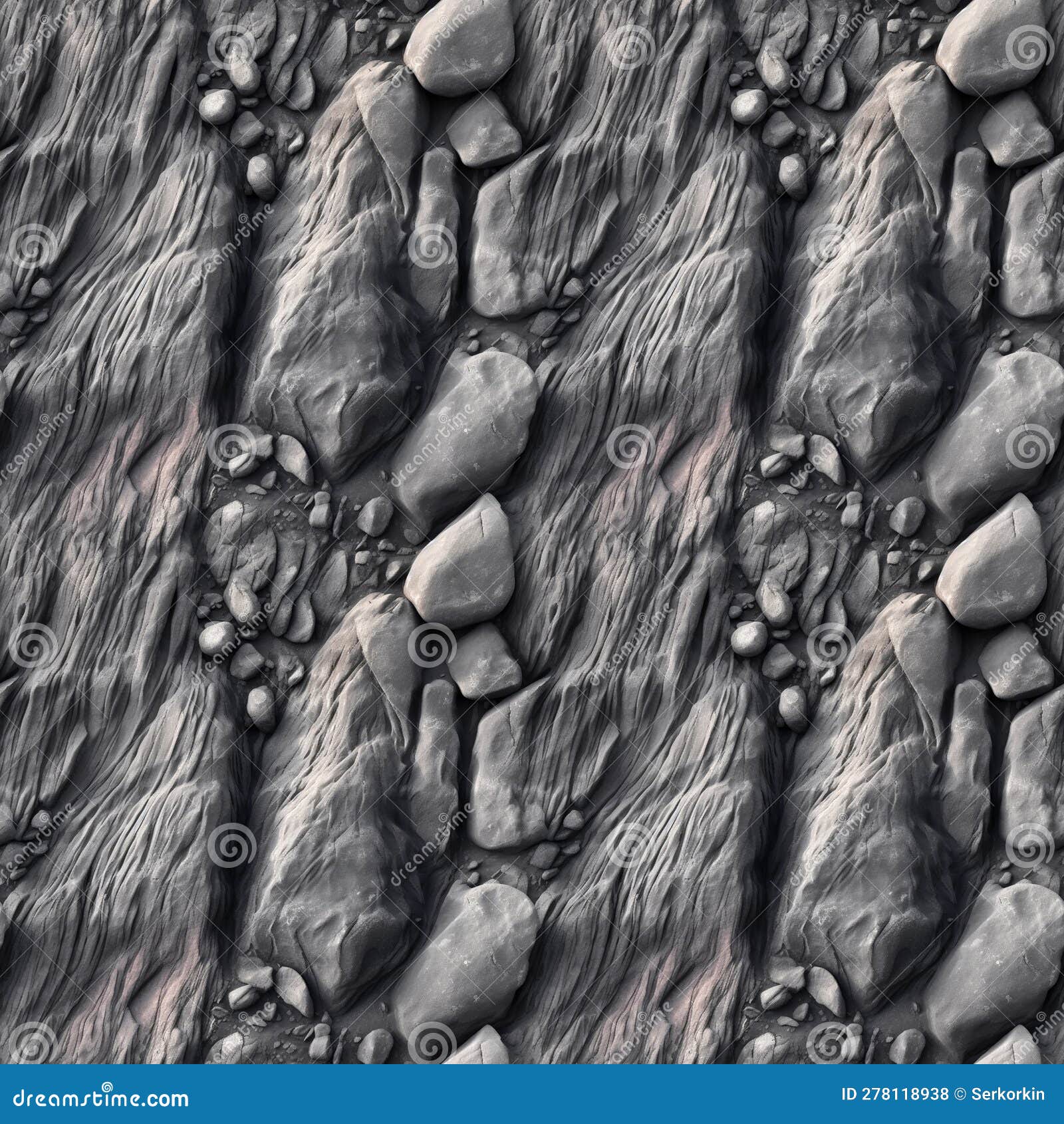 Stone Rock Texture of Wall Seamless Pattern Design. Surface Rock Gray ...