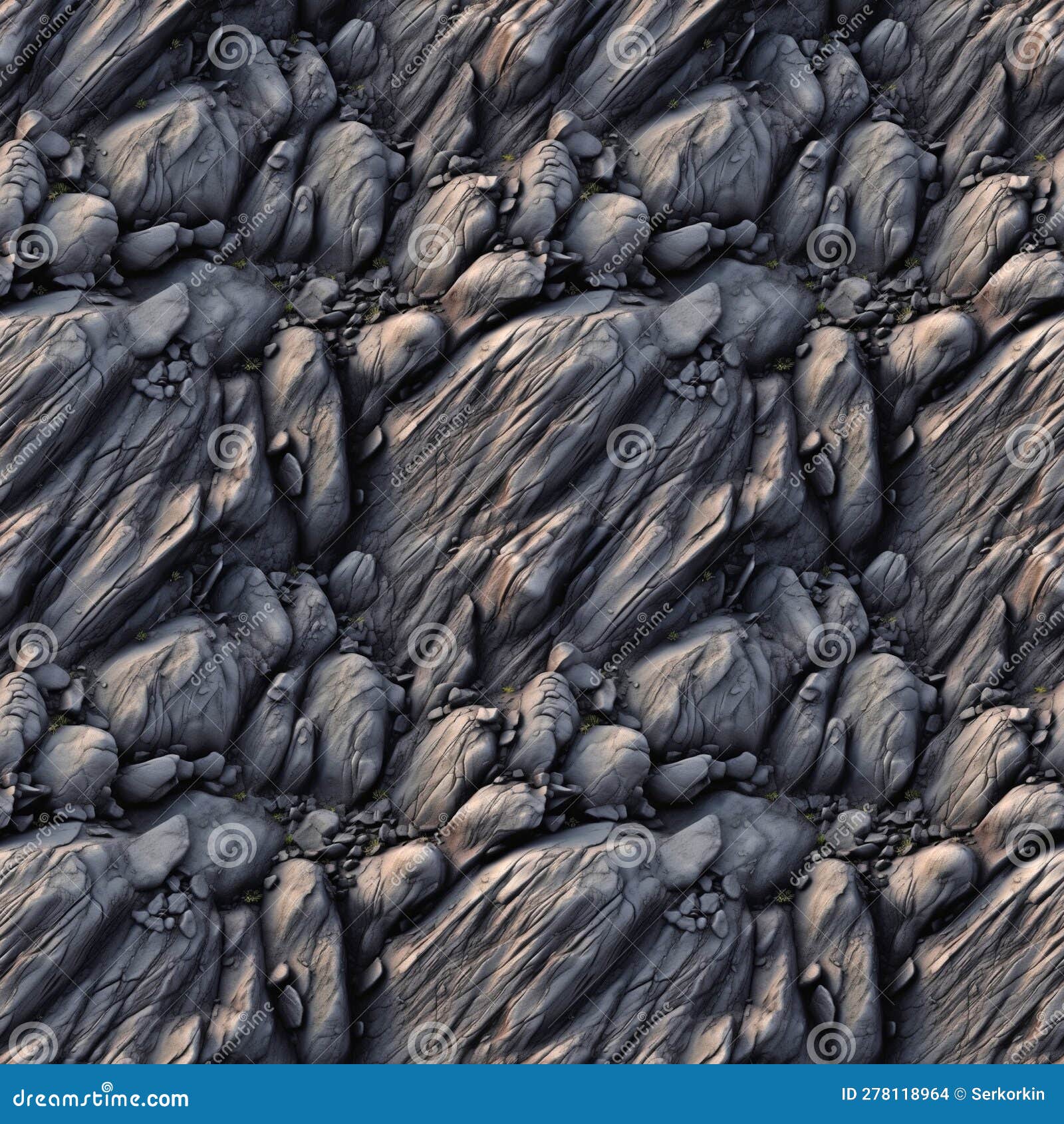 Stone Rock Texture of Wall Seamless Pattern Design. Surface Rock Gray ...