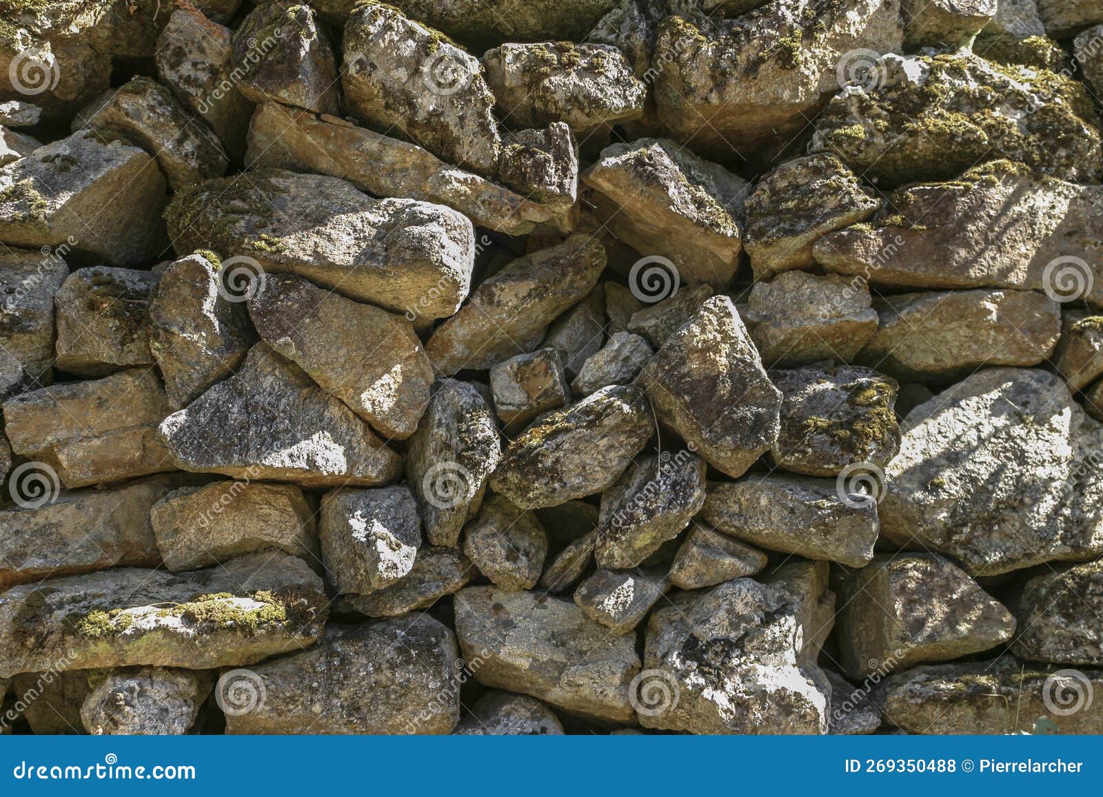 Traditional Old Dry Stonewall Constructed without Mortar or Cement ...