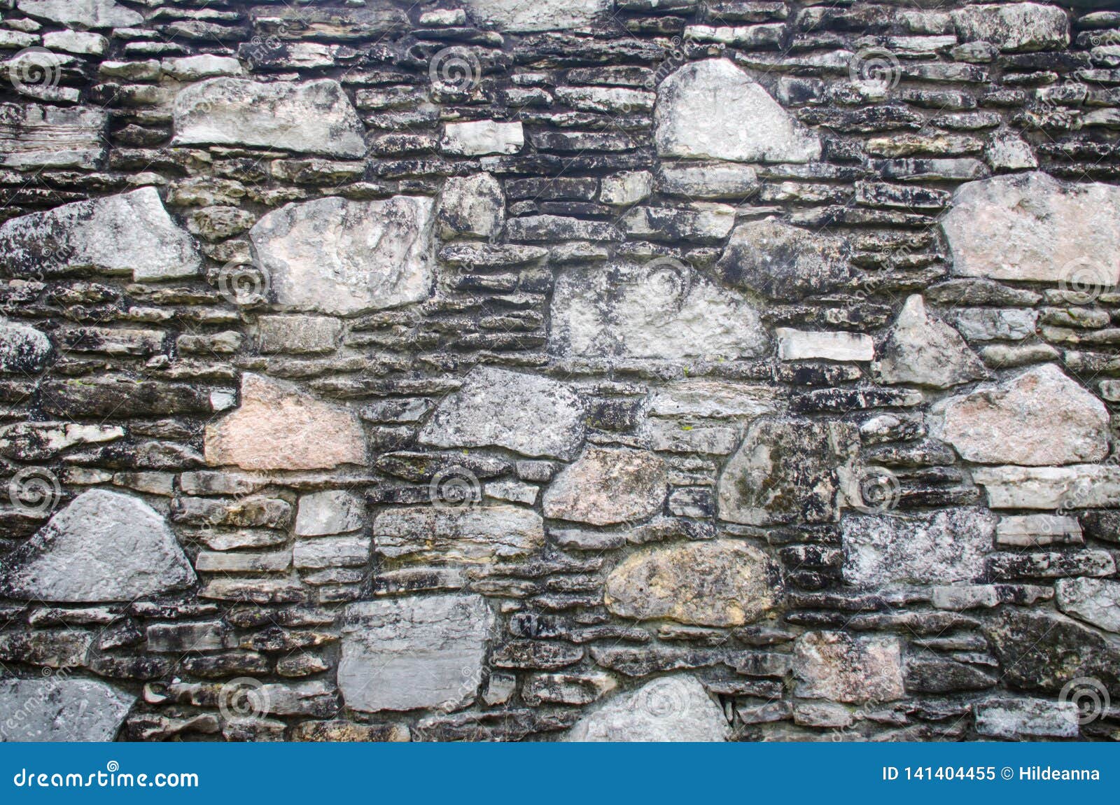 Stone Rock Wall with Beautiful Pattern for Background. Stock Image ...