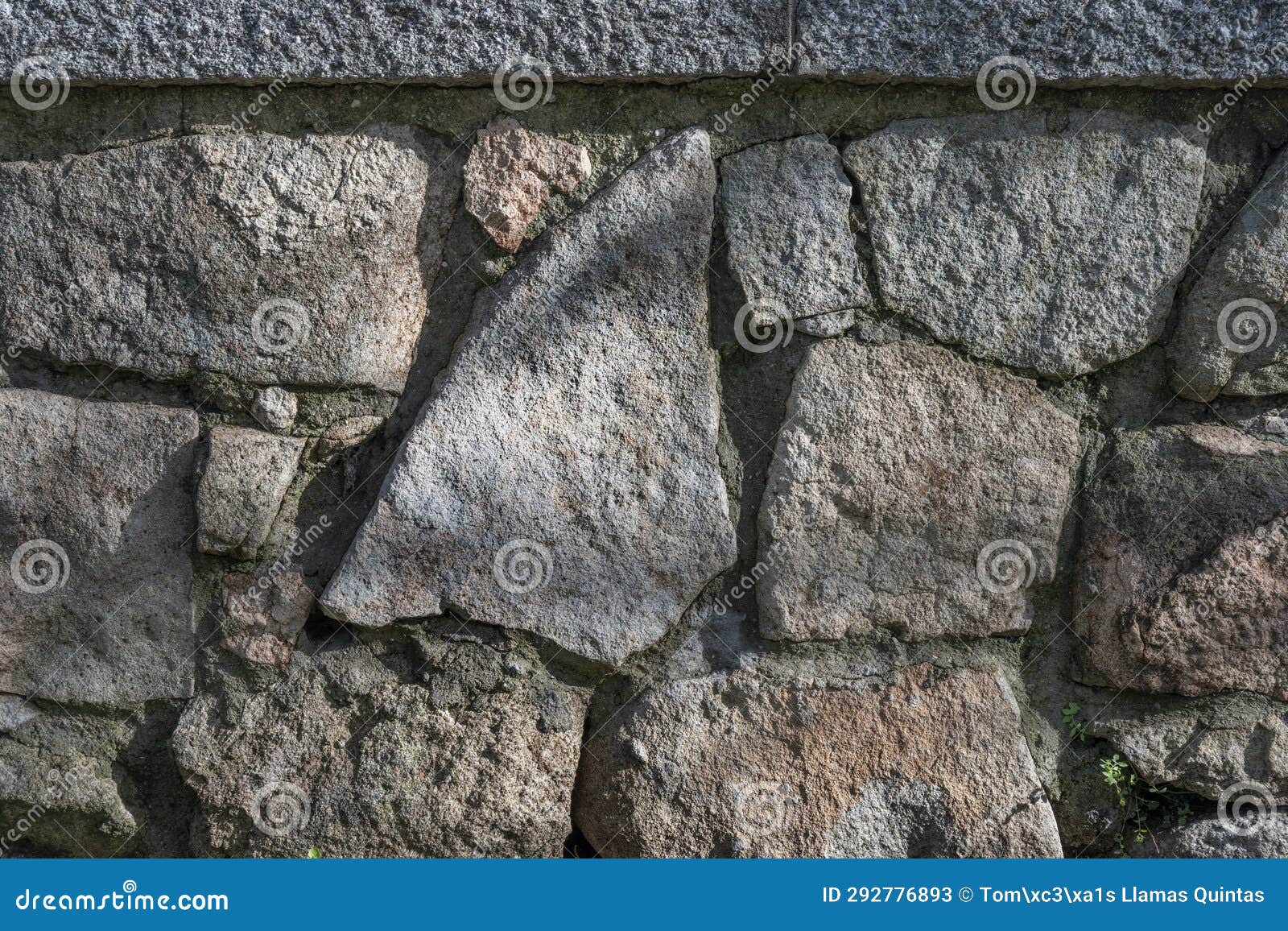 A Stone Rock Wall with a Granite Pillar. Vector Stone Texture ...