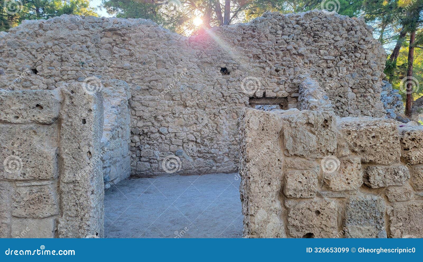 Stone Room from Ancient Houses Stock Image - Image of room, stone ...