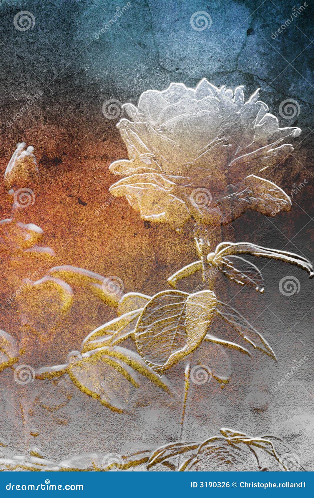 Stone rose stock illustration. Illustration of antique - 3190326