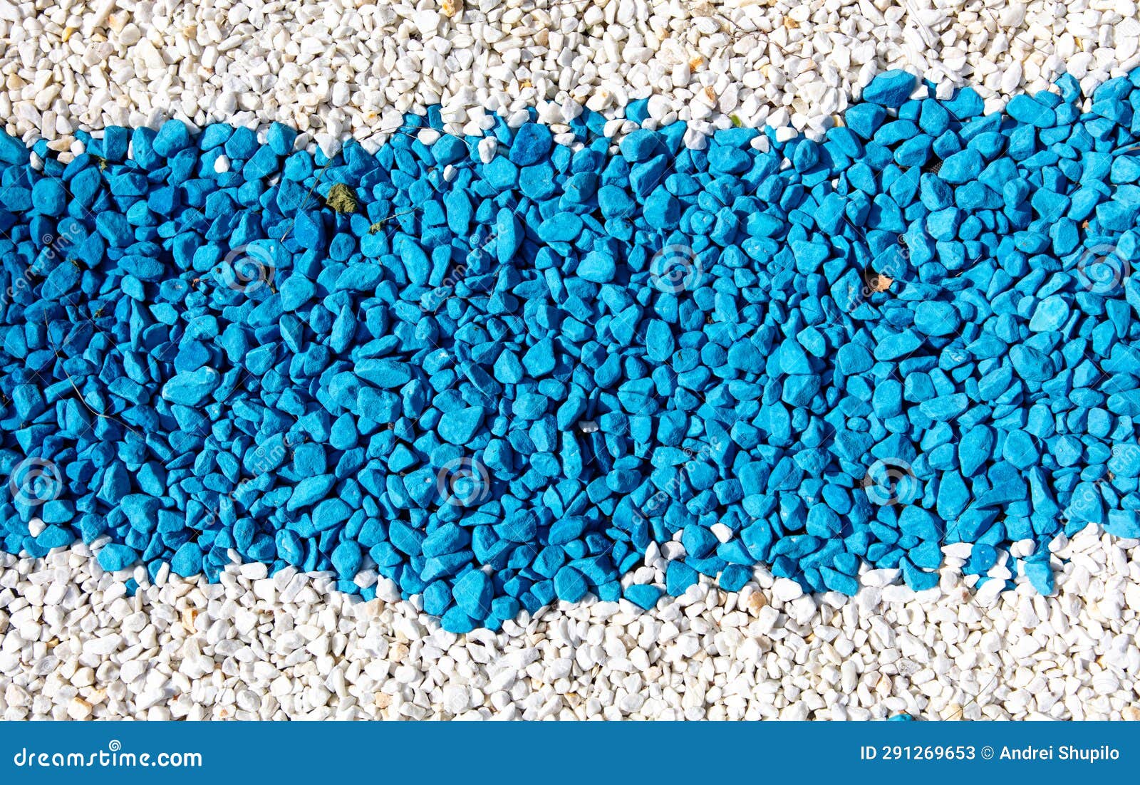 Stone Rubble Painted with Blue Paint. Background Stock Image - Image of ...