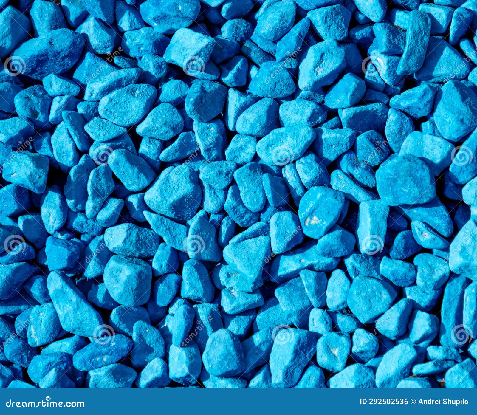 Stone Rubble Painted with Blue Paint. Background Stock Photo - Image of ...