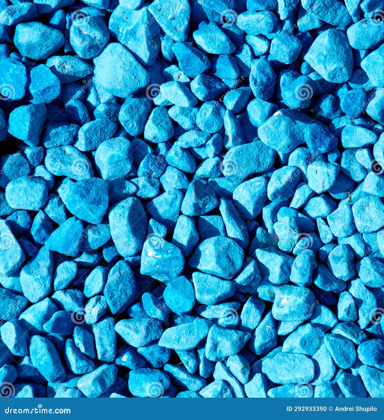 Stone Rubble Painted with Blue Paint. Background Stock Photo - Image of ...