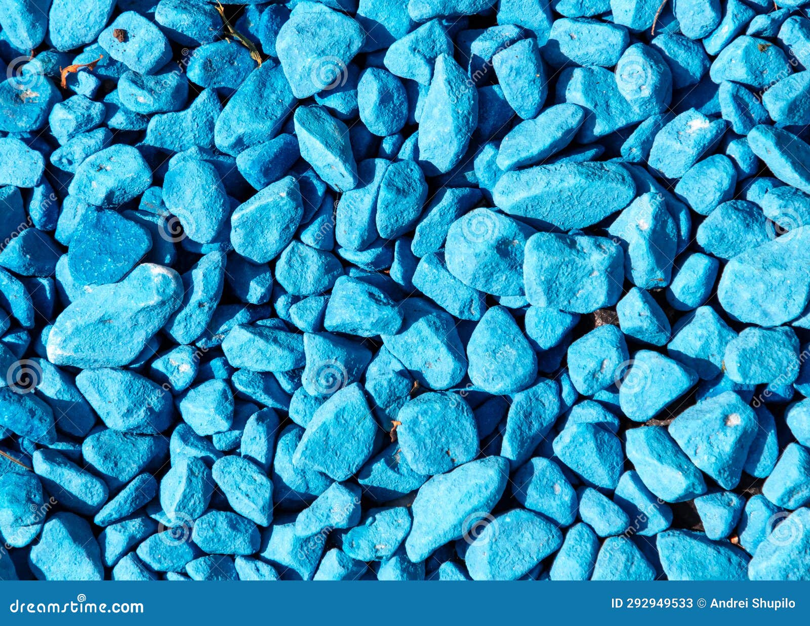 Stone Rubble Painted with Blue Paint. Background Stock Image - Image of ...