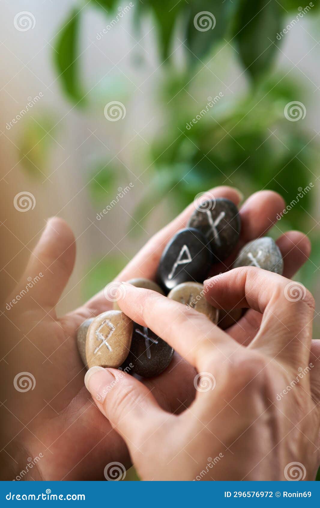 Stone Runes in a Woman& X27;s Hand Stock Photo - Image of occult ...