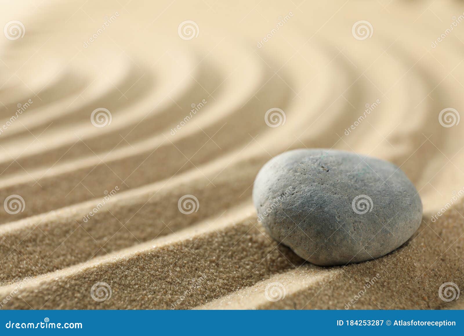 Stone on the Sand with Patterns Zen Concept Stock Image - Image of ...