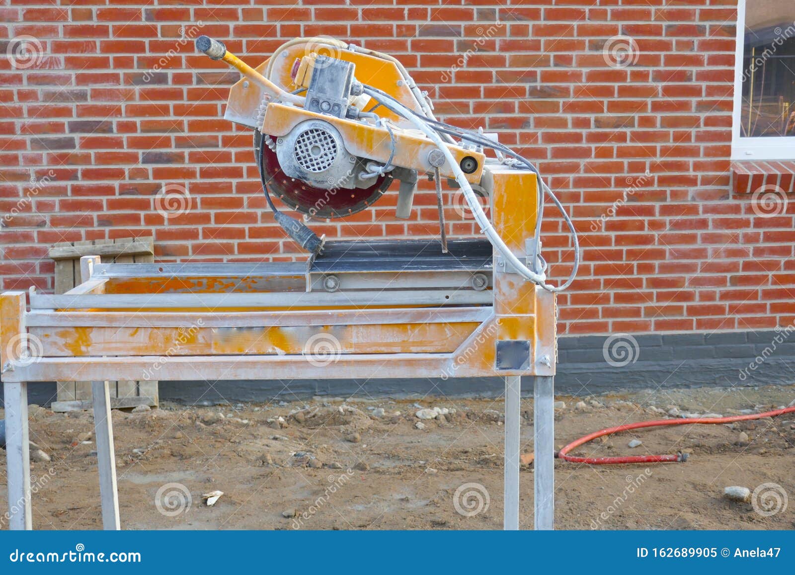Stone Saw, Stone Cutting Machine on a Construction Site in Germany ...