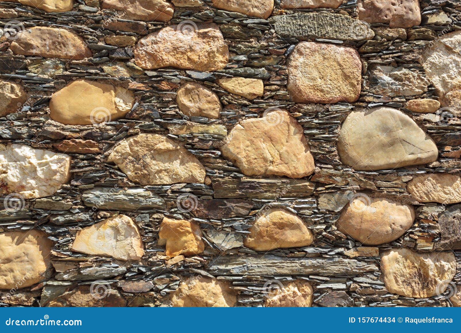 Stone and Schist Wall. Background, Texture Stock Photo - Image of ...