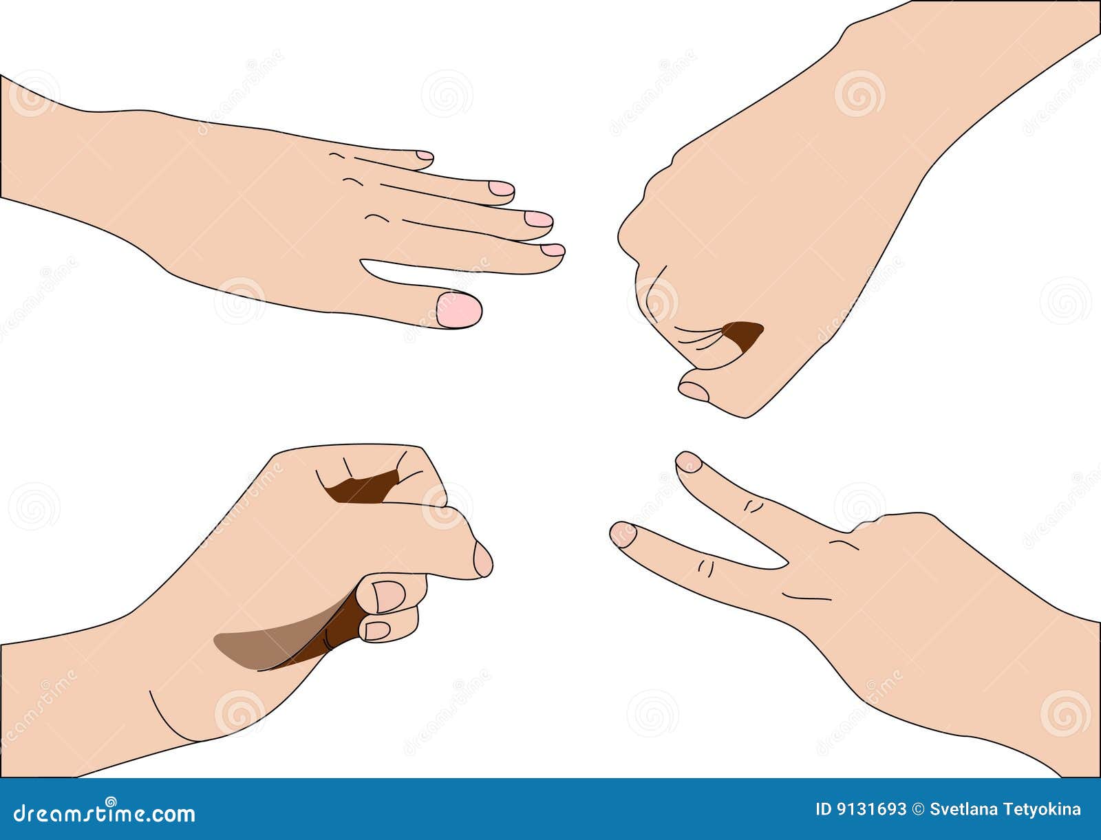 Stone - Scissors - Paper stock vector. Illustration of paper - 9131693