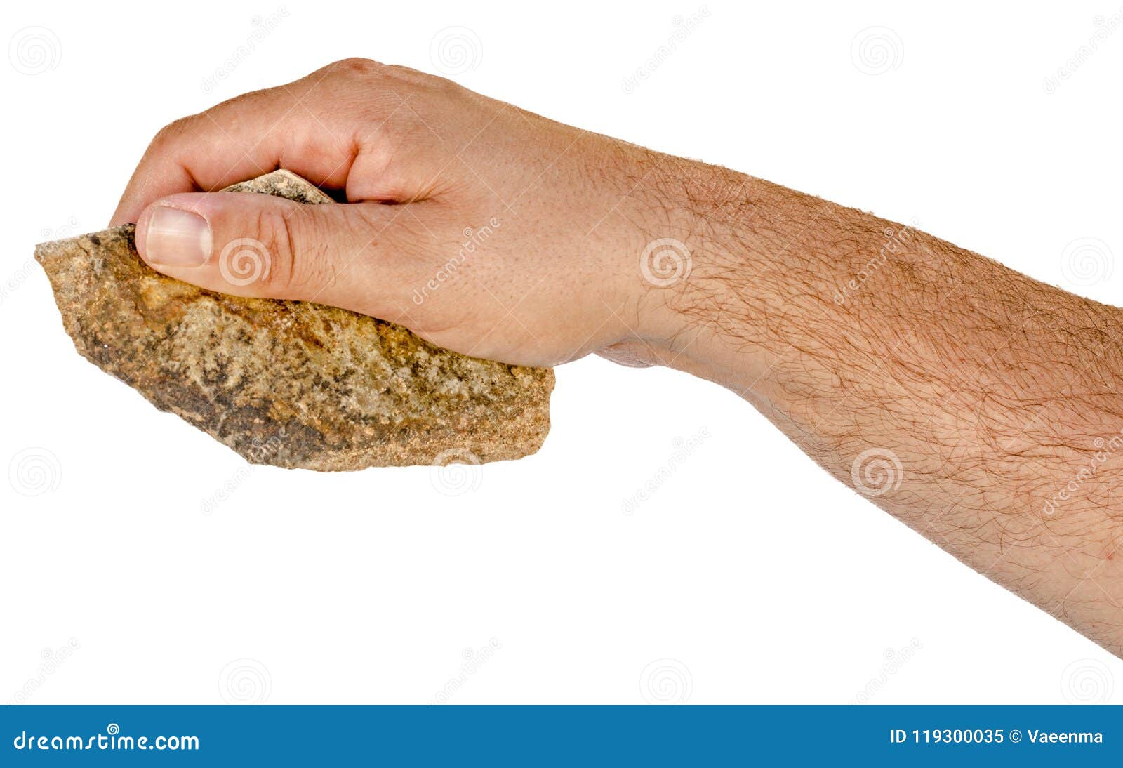 Stone scraper in hand stock image. Image of tools, prehistoric - 119300035