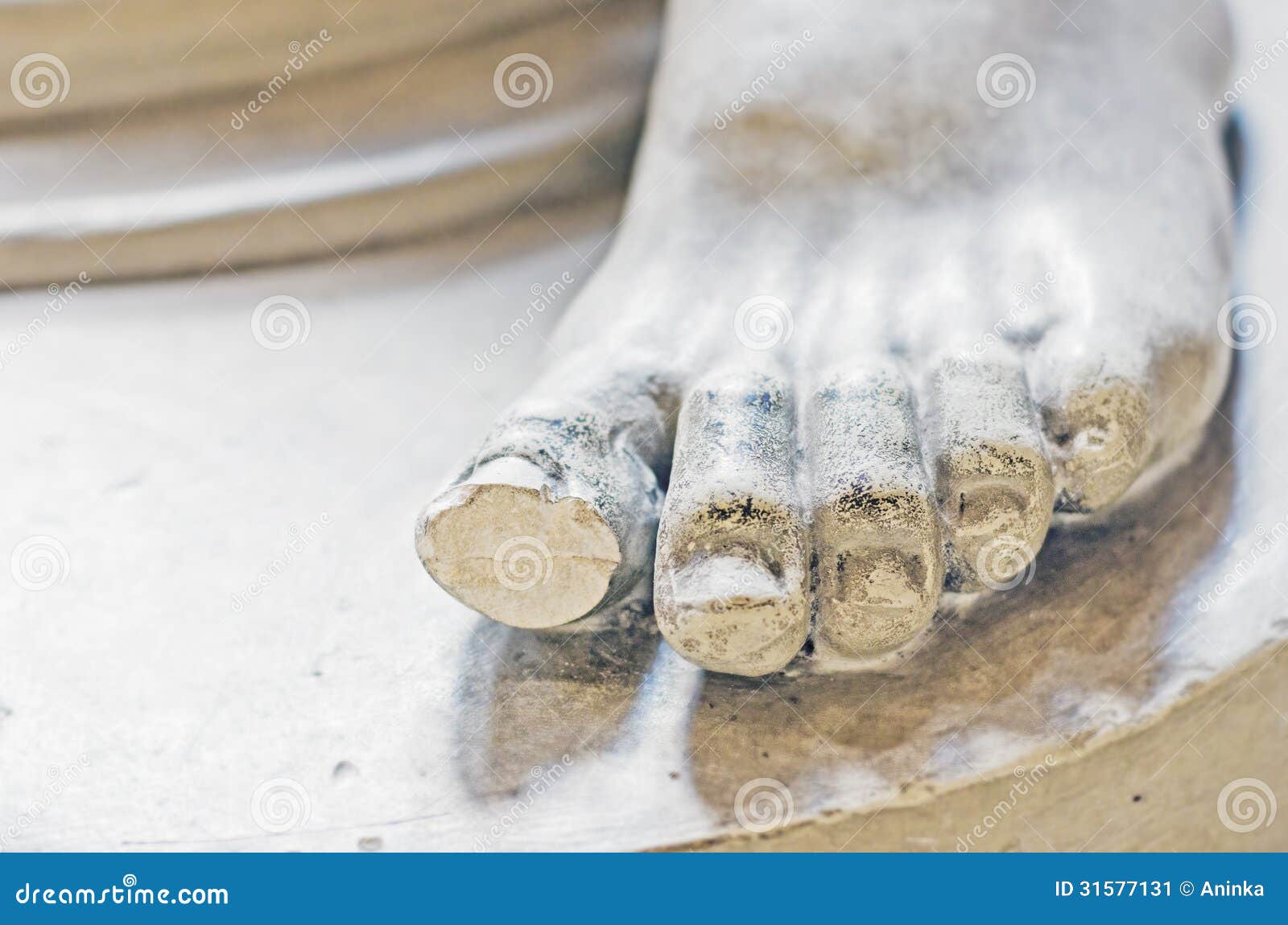 Sculpture Of Foot Of Jesus With Nail Marks Wounds Crucifixion Stock ...