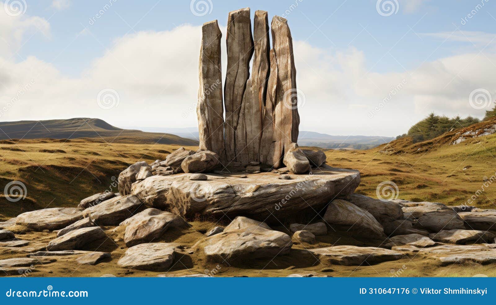 Stone Sculpture in the Form of a Throne Stock Illustration ...