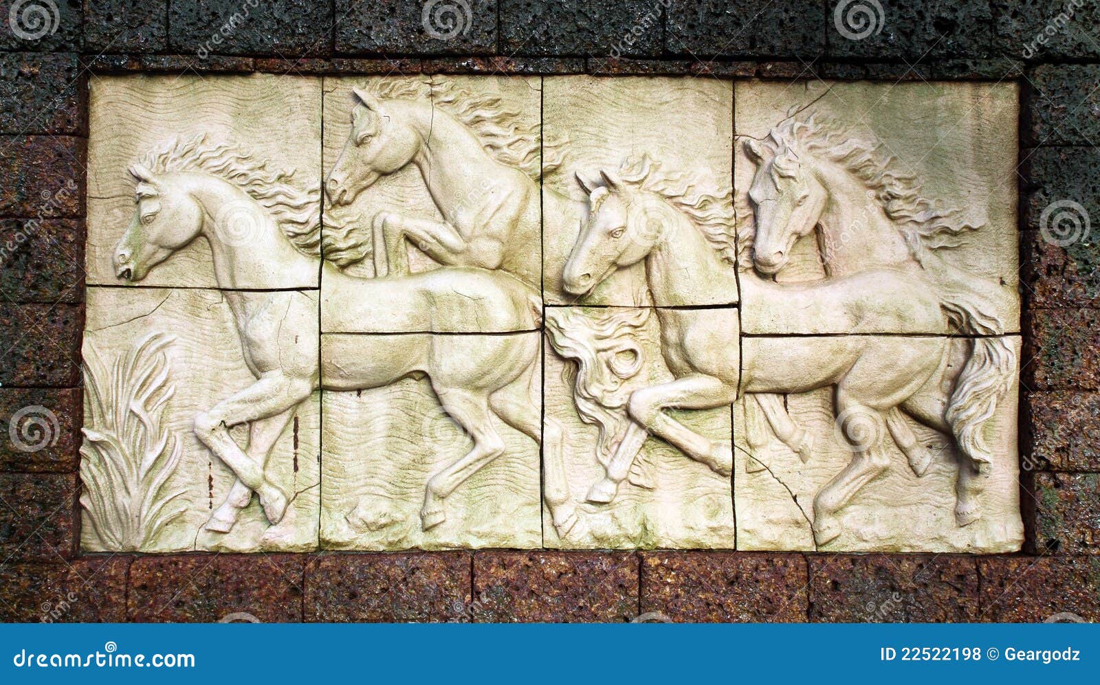 Stone sculpture of horse stock photo. Image of colorful - 22522198