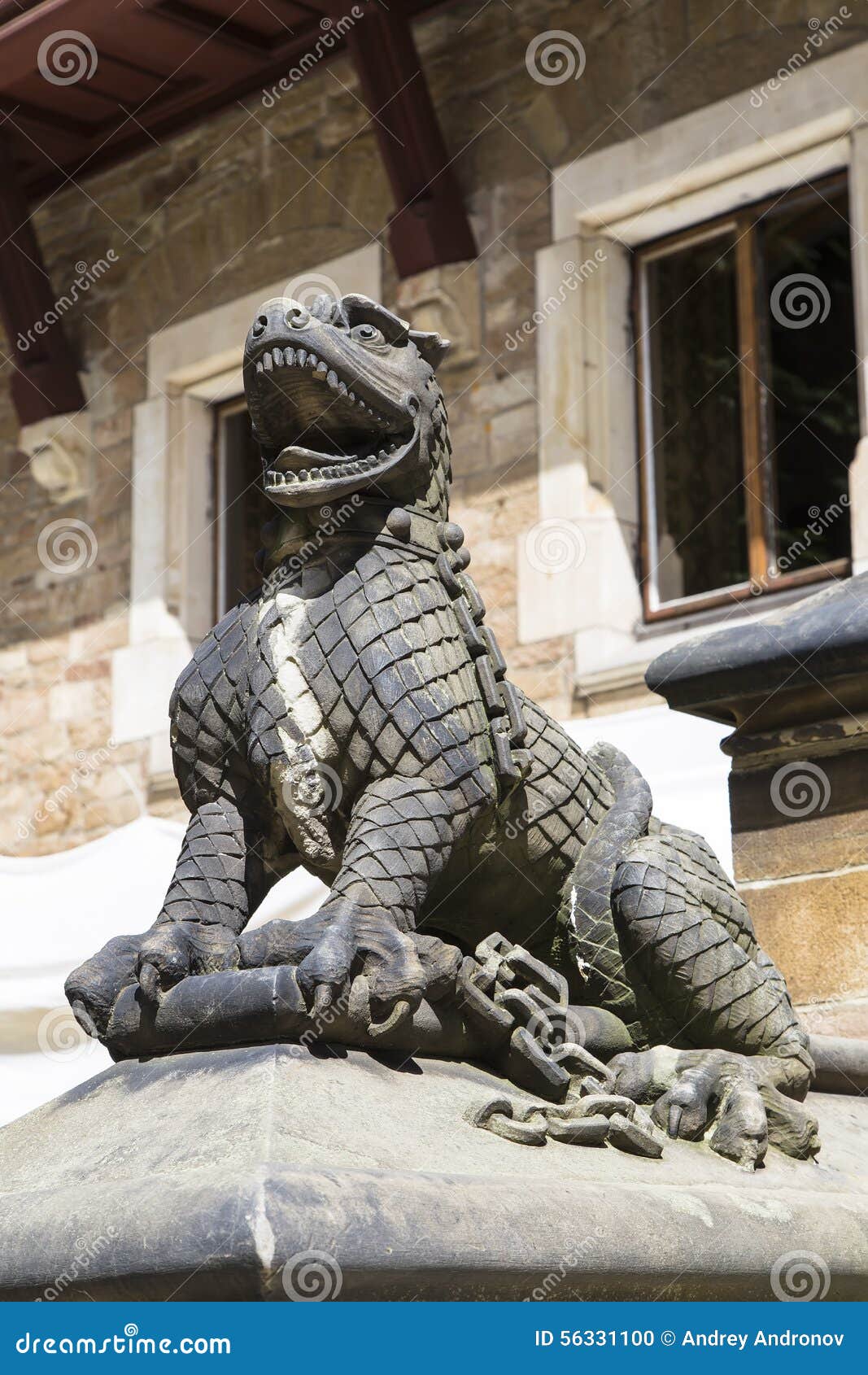 Stone Sculpture of a Lizard Stock Photo - Image of destination, gothic ...