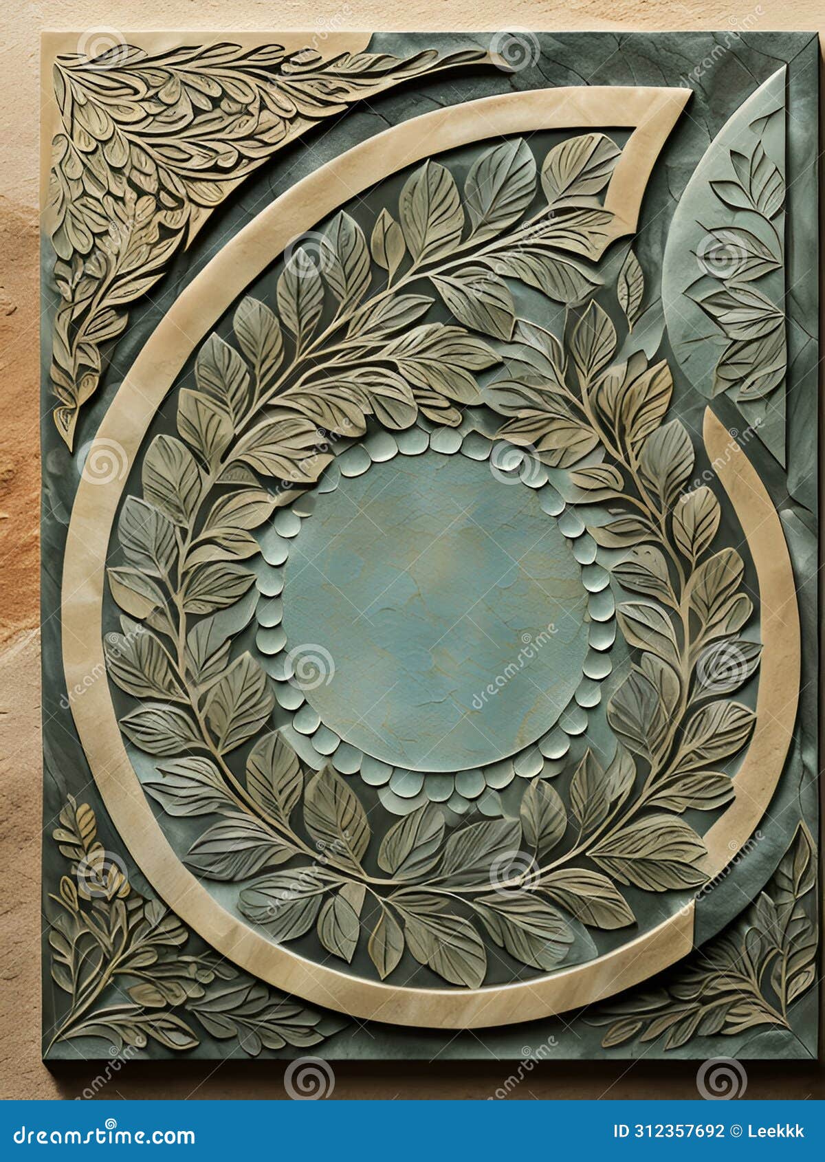 Stone Sculpture Relief Art Decorative Painting Stock Illustration ...
