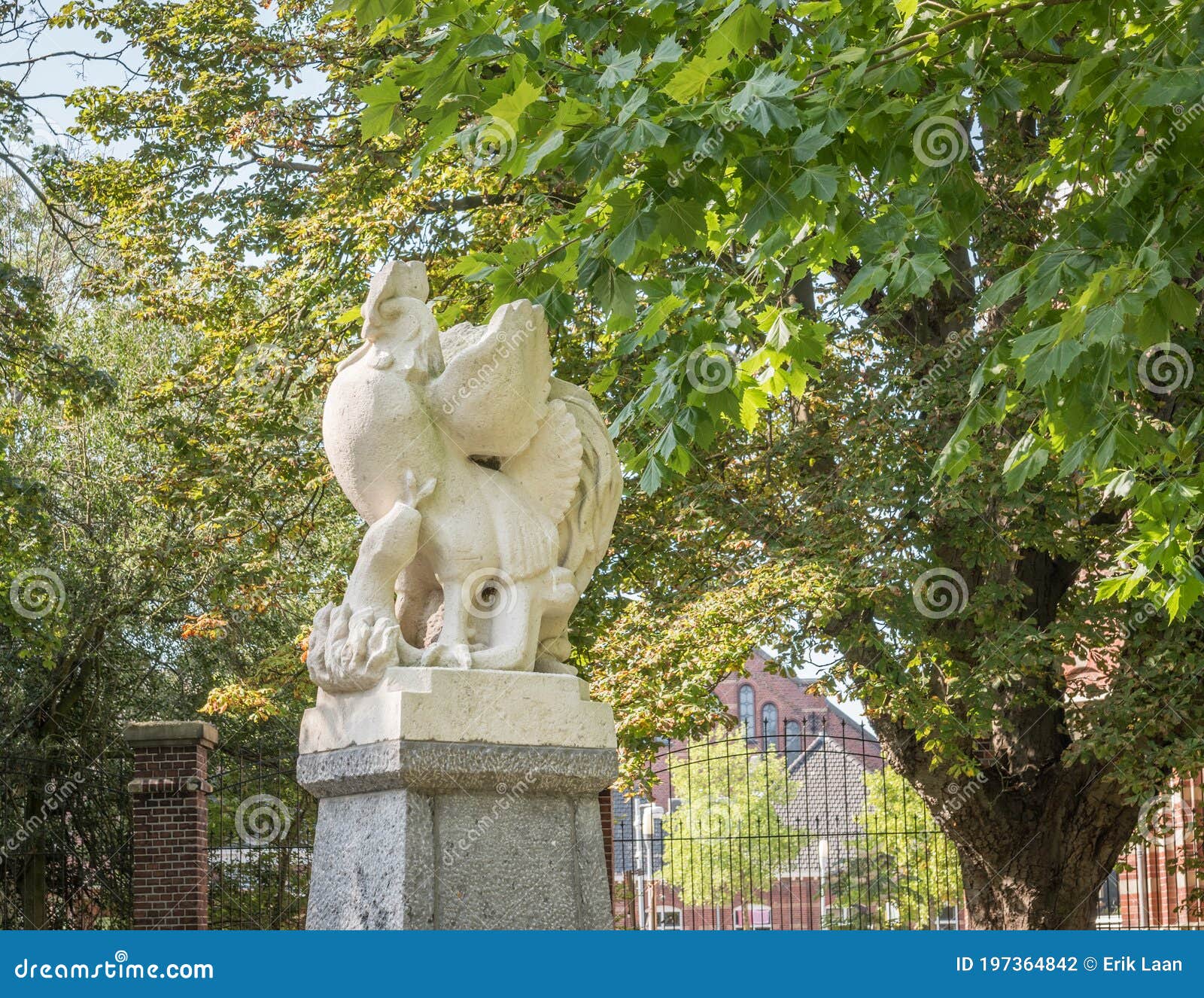 Sculpture Of A Rooster As A Symbol Of Turkey On The Territory Of The ...