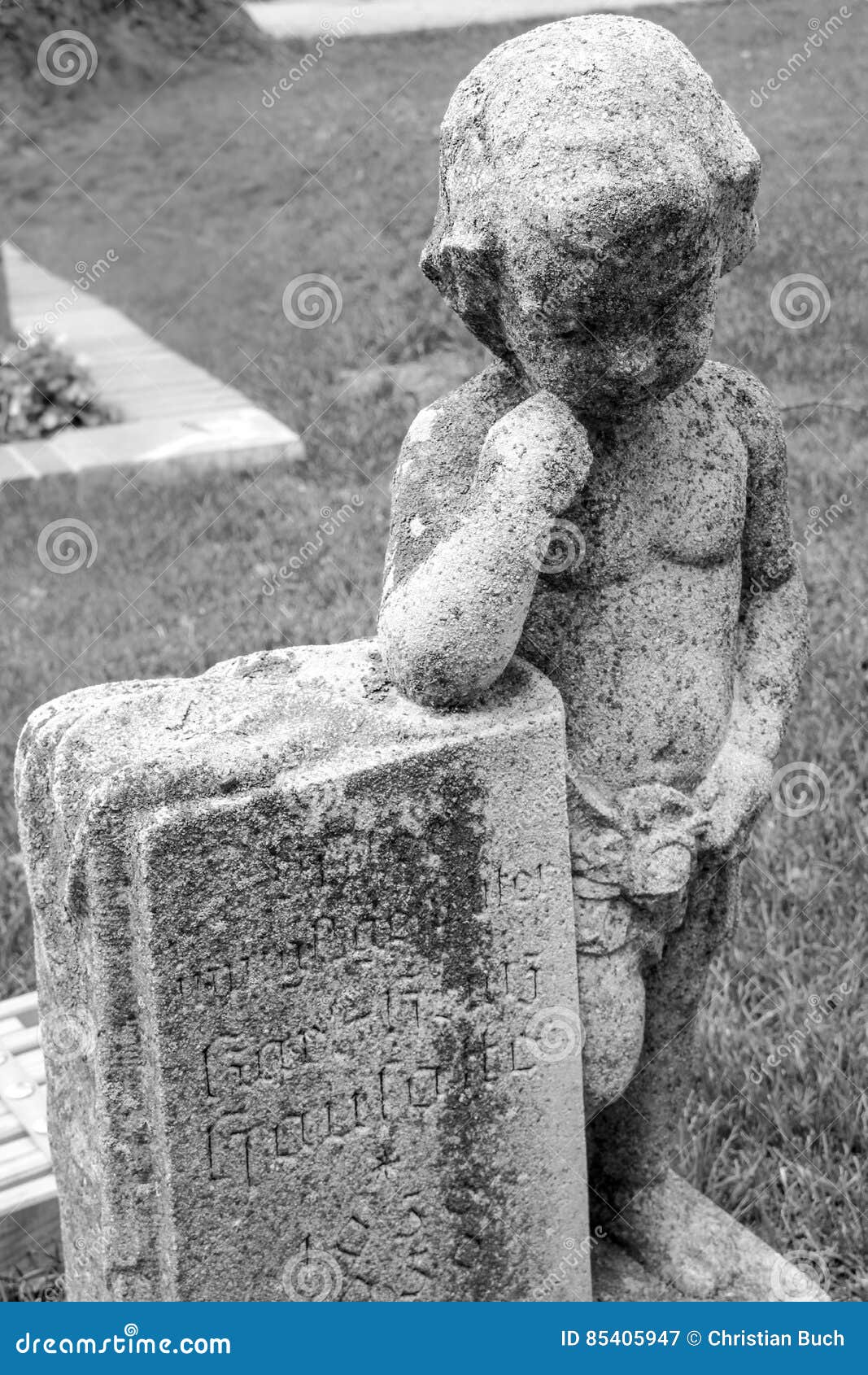 Stone with sculpture stock image. Image of antique, death - 85405947