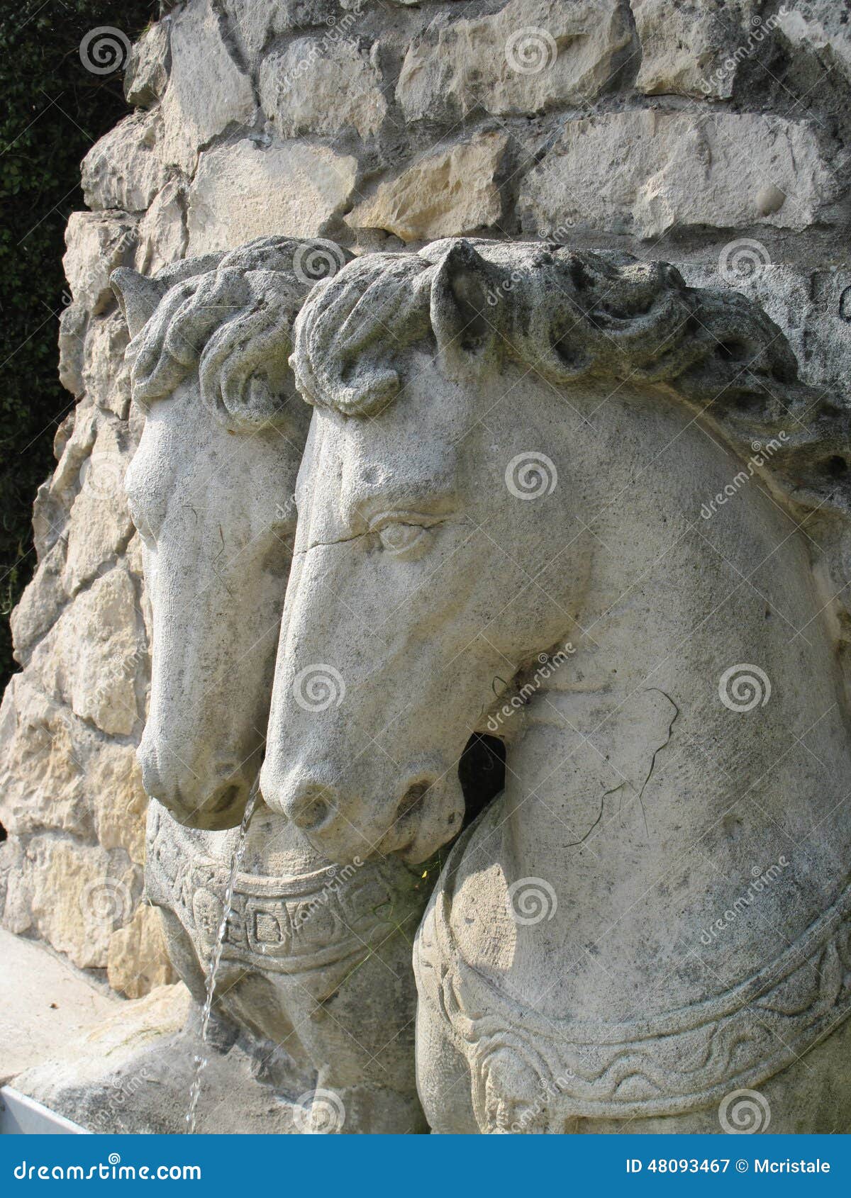 Stone sculptures of horses stock image. Image of architecture - 48093467