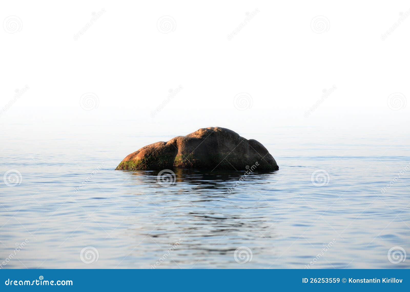 Stone in the Sea stock image. Image of dawn, calmness - 26253559
