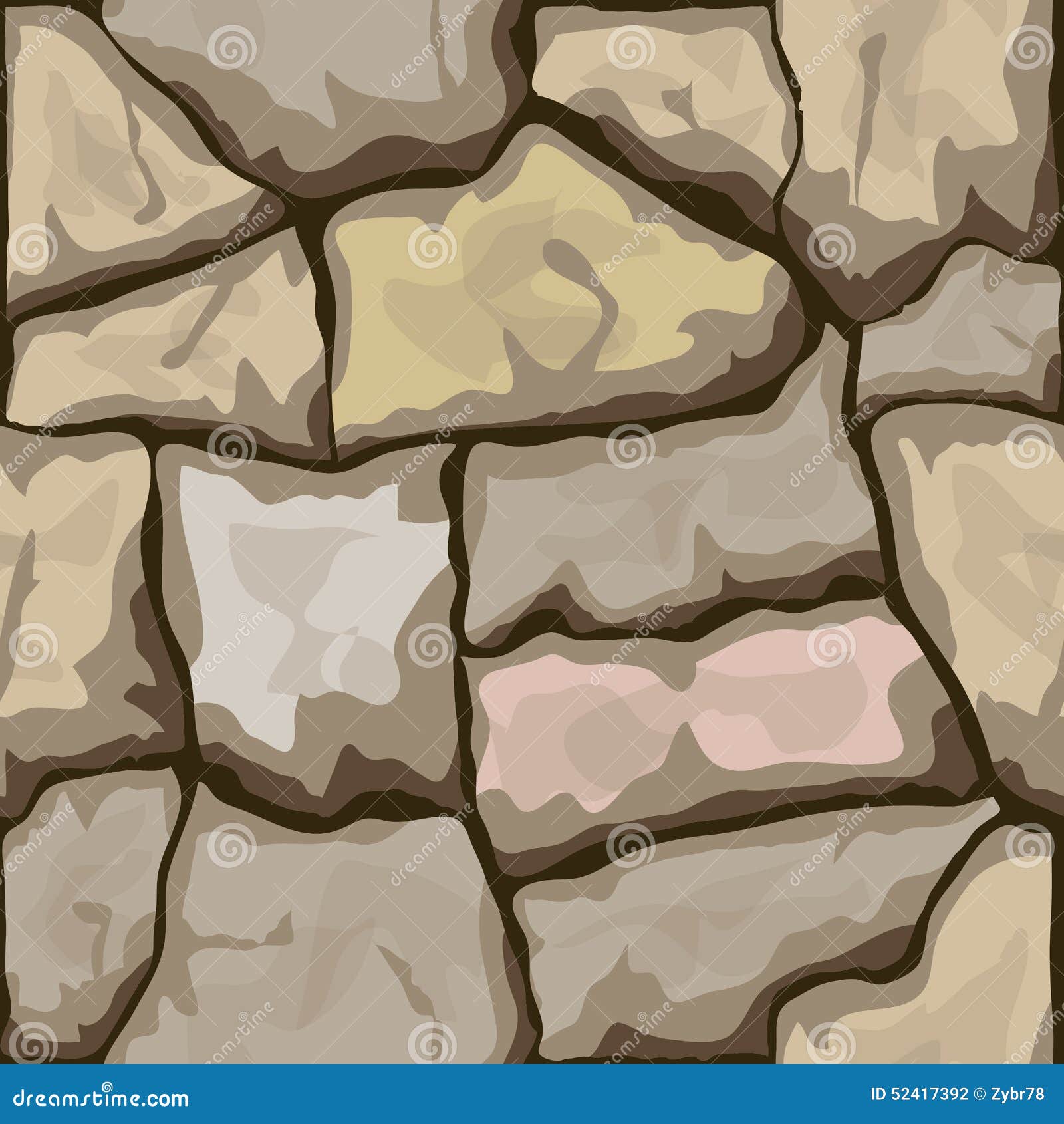 Stone seamless pattern stock vector. Illustration of design - 52417392