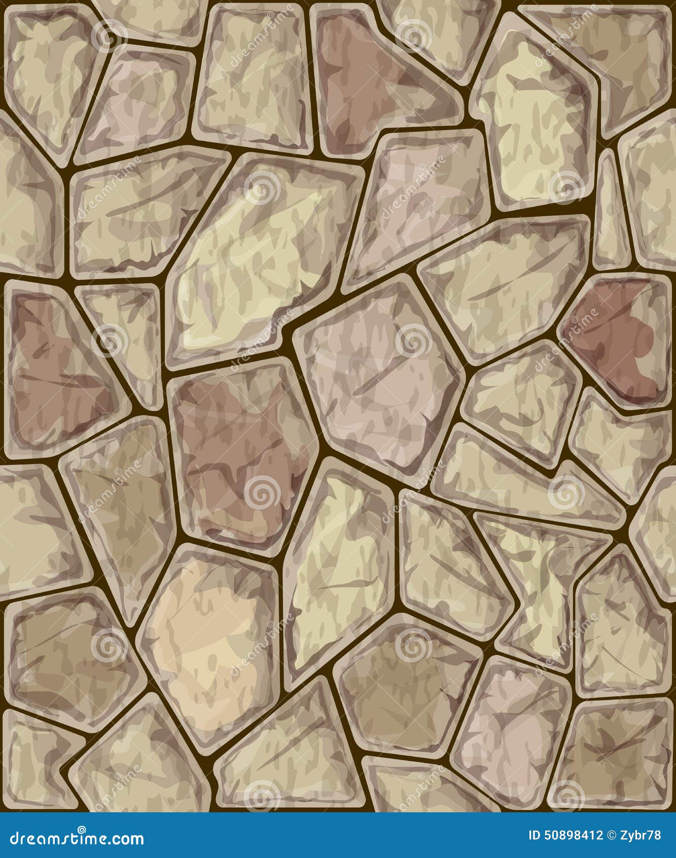 Stone seamless pattern stock vector. Illustration of cobblestone - 50898412