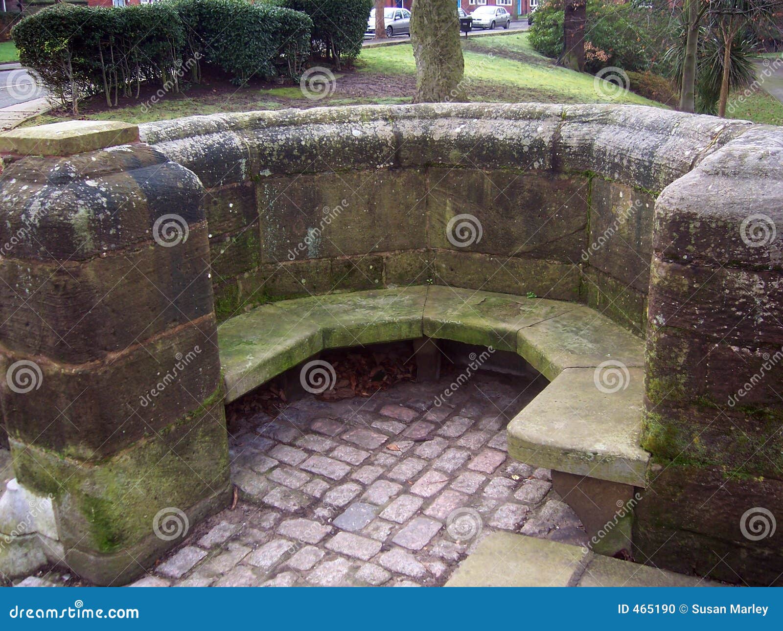 Stone seat stock photo. Image of stone, wirral, cobbles - 465190