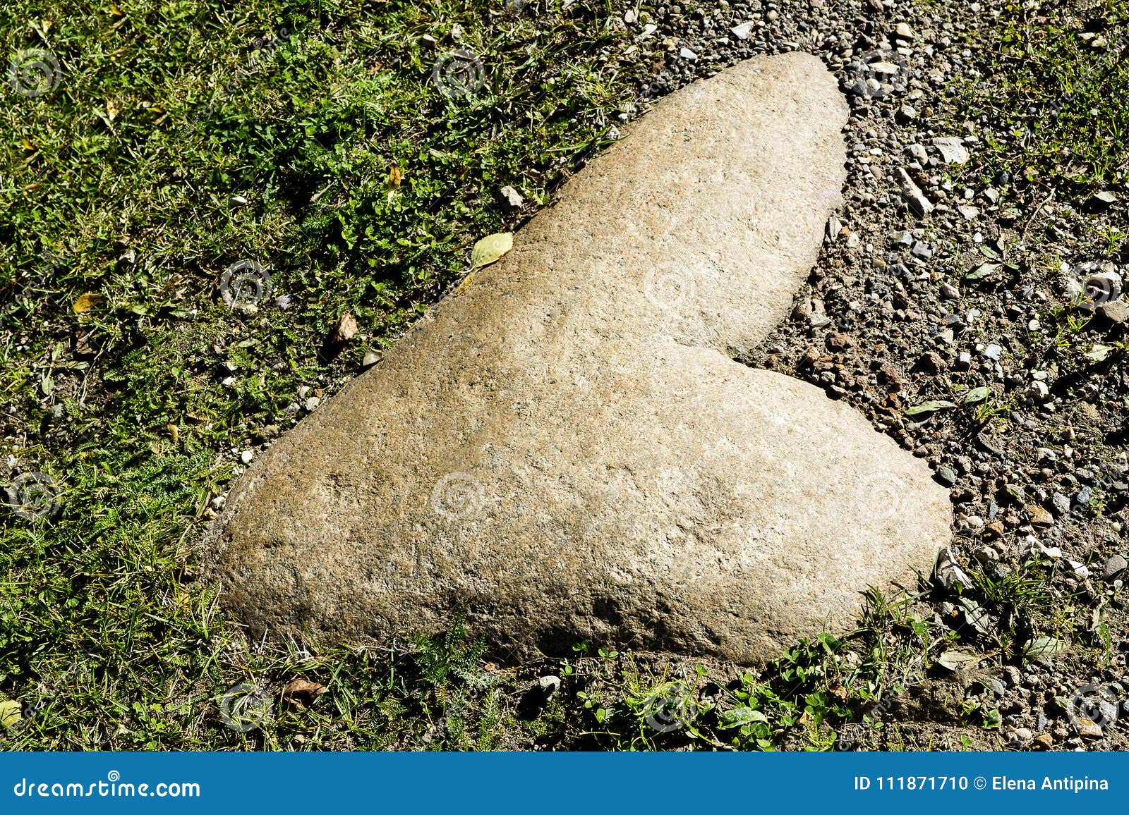 Stone in Shape of a Heart in Ground Stock Photo - Image of concept ...