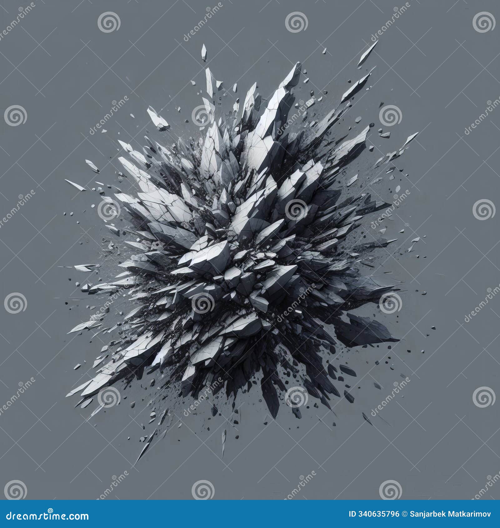 Stone Shard Splattera Splatter That Forms A Mass Of Shattered St ...