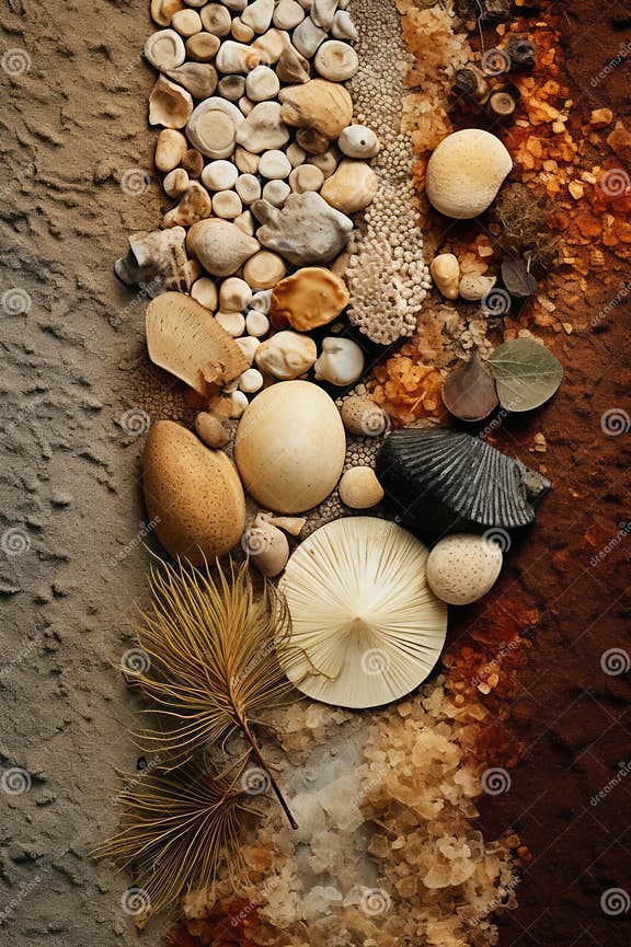 Stone, Shell and Sand Texture Background, Created Using Generative Ai ...