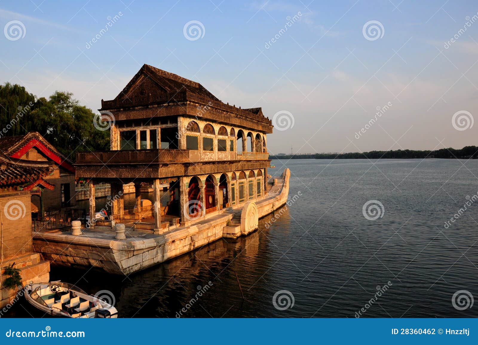 A Stone Ship in the Summer Palace Stock Photo - Image of greatwall ...