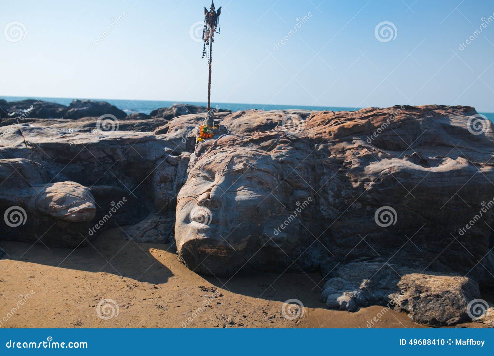 Stone Shiva Linga Sculpture`s Selling On The Road Side Of The Hampi ...