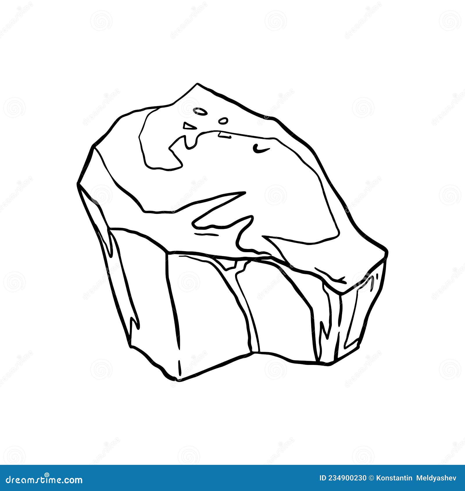 Stone Sketch Vector Illustration Hand Draw Stock Illustration ...